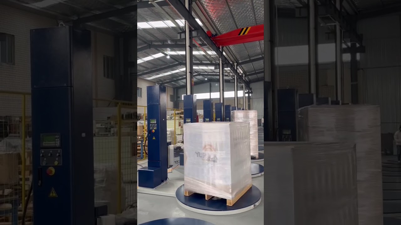Efficient Pallet Wrapping Machine with Mechanical Film Carriages - Bag ...
