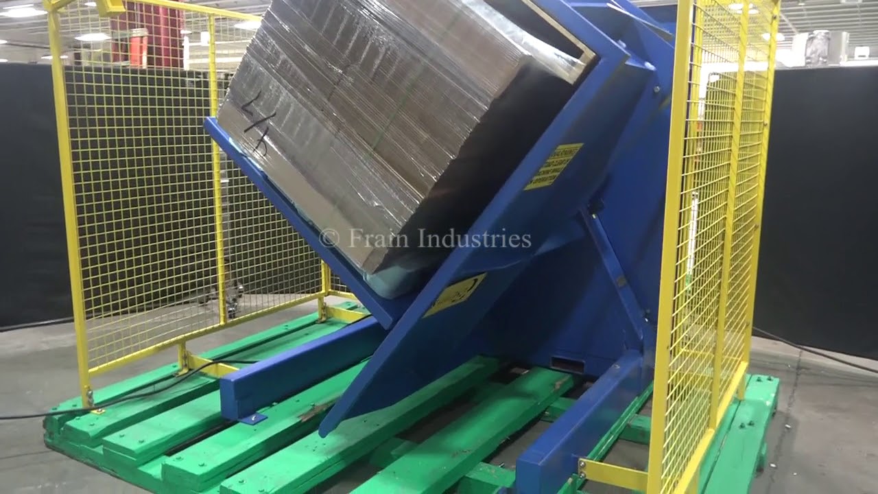 Free Standing Hydraulic Pallet Inverter: 180° Rotation - Bag packing ...