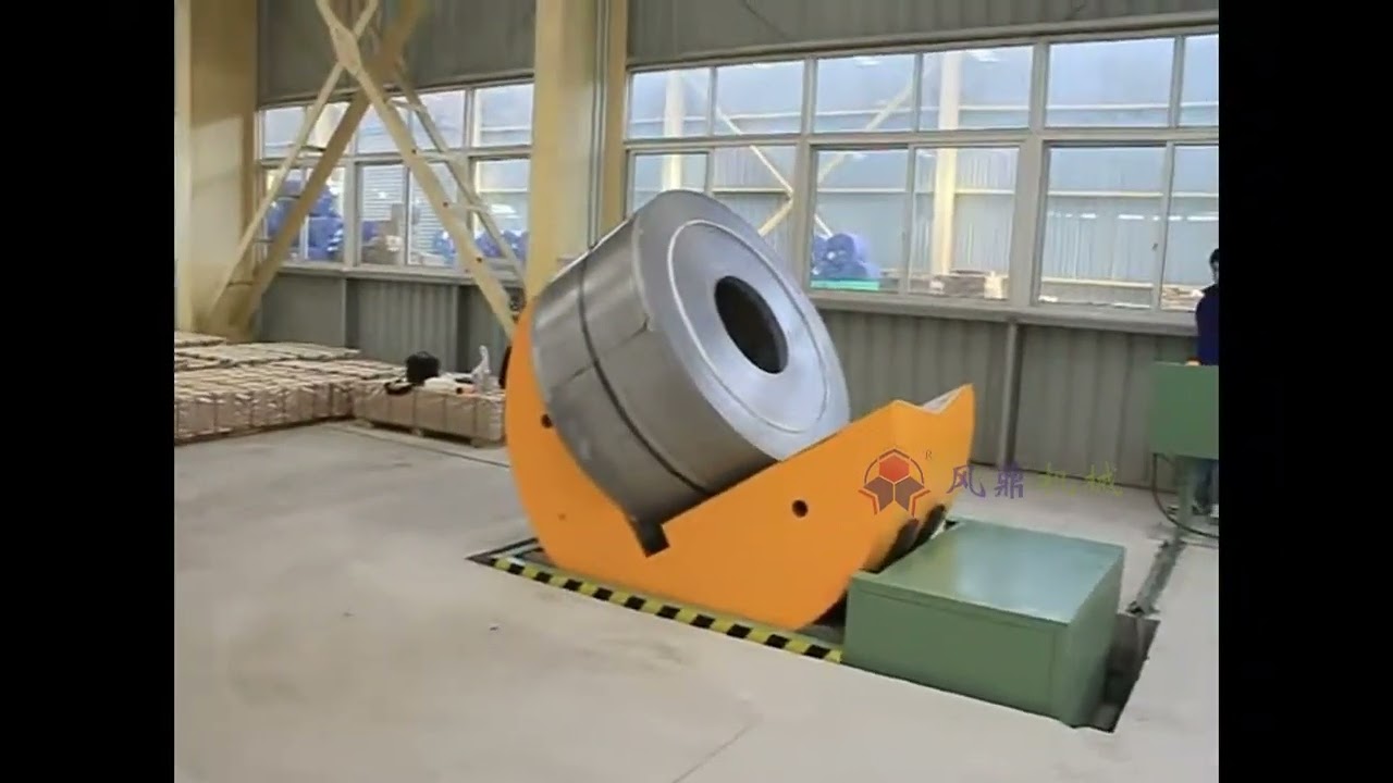 Title: V-Shaped Loading Metal Coil Upender: 90-Degree Turnover with Pit ...